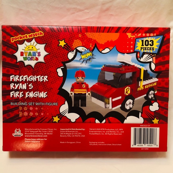 Pocket Watch | Toys | Ryans World Fire Engine Building Set Wfigure ...
